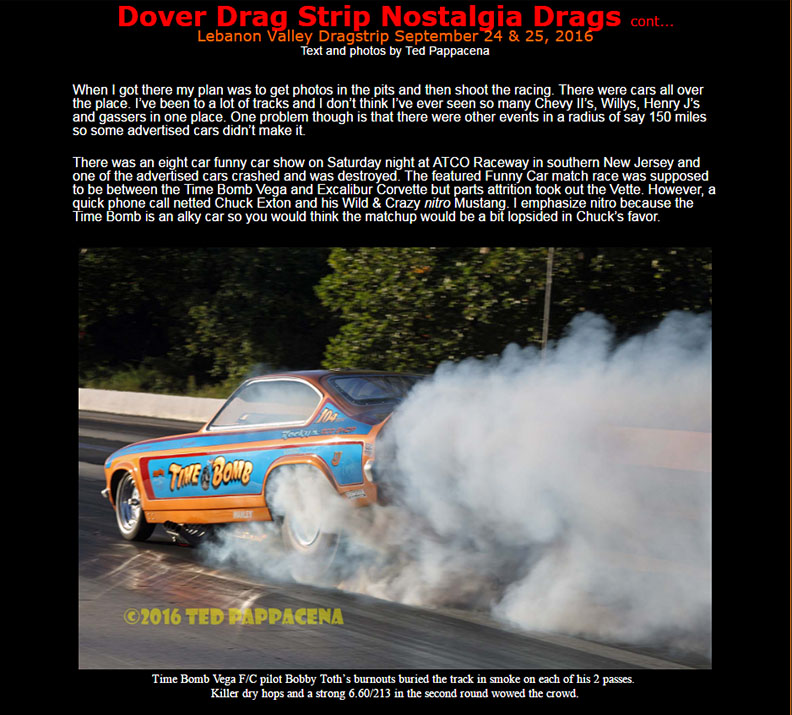 NOSTALGIA DRAG WORLD MAGAZINE coverage. – Dover Drag Strip